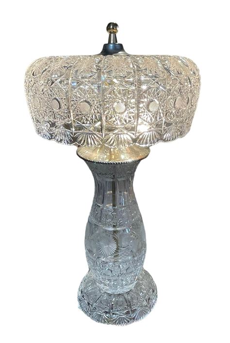 American Cut Crystal Table Lamp For Sale At 1stdibs Vintage Crystal