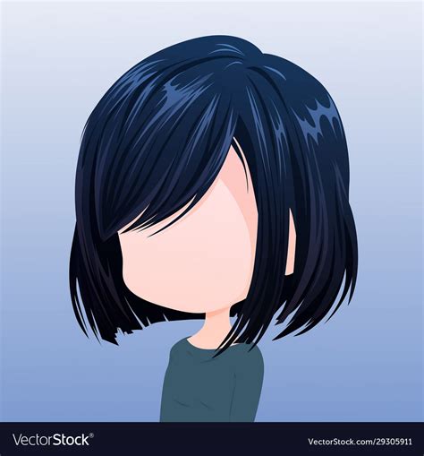 Girl With Short Hair Cartoon