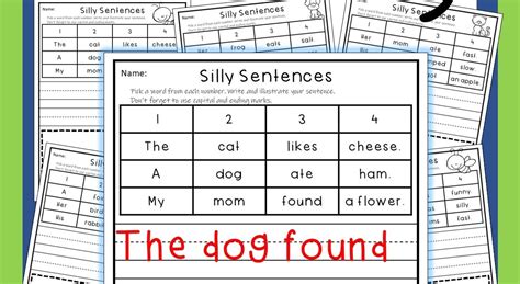 First Grade Love Sentence Builder Activities