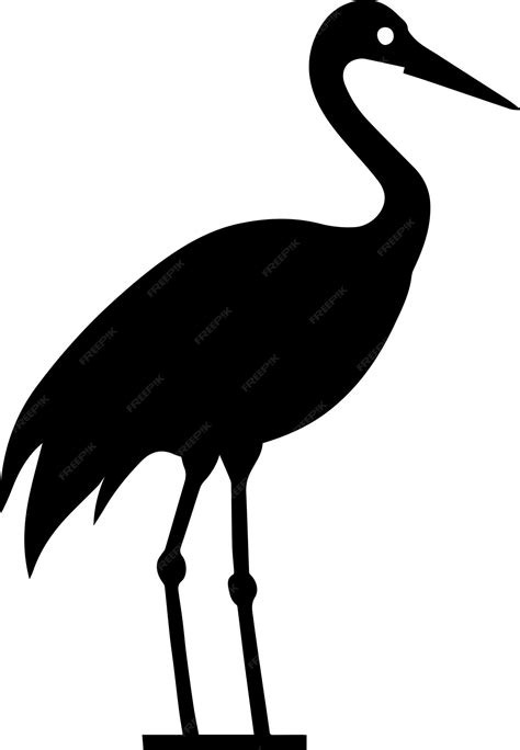 Premium Vector Crane Bird Vector Silhouette Illustration 22