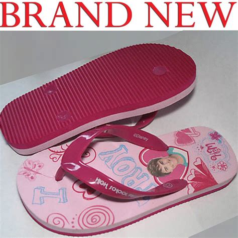 Disney High School Musical Troy Girls Flip Flops Pink Ebay