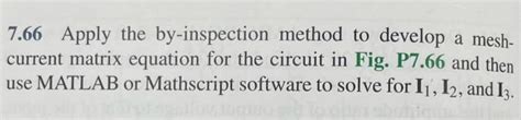 Solved Figure P766 Circuit For Problem 766766 Apply The