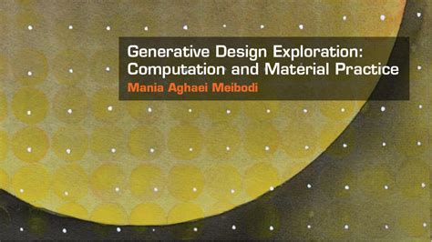 Generative Design Exploration Dart Lab
