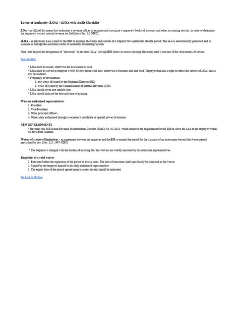 Bir Tax Assessment Process Loa Pdf