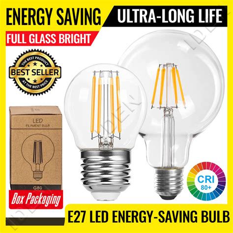 E27 Edison Bulb Retro Filament Bulb Vintage Bulb Led Light Bulb 4 Watts Warm White Light Decor