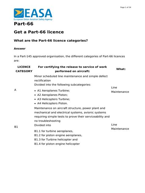 Easa Part66 Pdf Educational Assessment Test Assessment