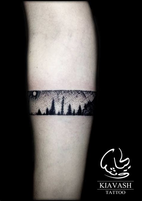 Dotwork Landscape Armband Tattoo Armband