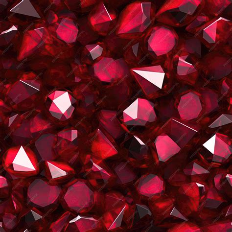 Ruby Macro Beautiful Texture Tile Seamless Background Generative Ai