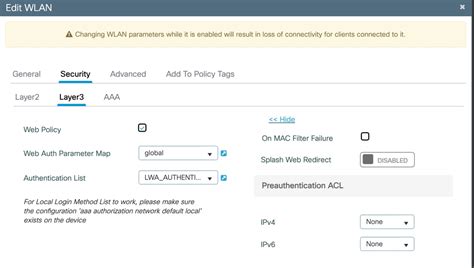 Configure Local Web Authentication With Local Authentication Cisco