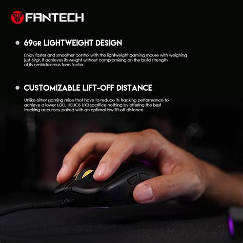 Fantech Ux3 Helios Programmable Light Weight And Ultimate Rgb Gaming