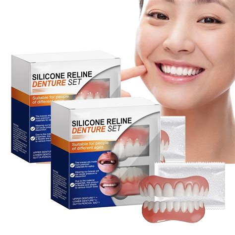 Silicone Reline Denture Set Denture Silicone Reline Kit For Men And Women Upper And Lower