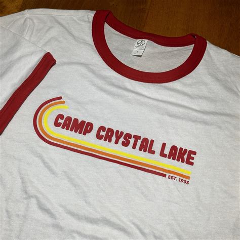 Camp Crystal Lake Red Ringer T Shirt Crystal Lake Tours