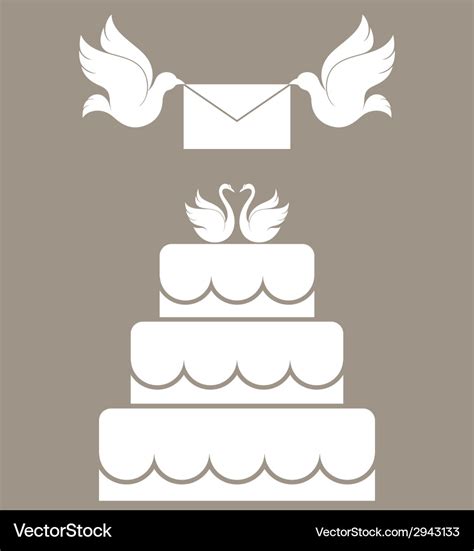 Wedding Cake Royalty Free Vector Image Vectorstock