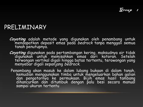 Gophering And Glory Hole Underground Mining Ppt