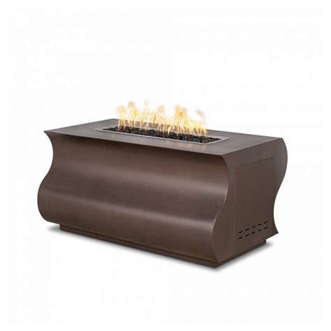 The Outdoor Plus Rectangular Metal Tidal Fire Pit Fire Pits And Patio