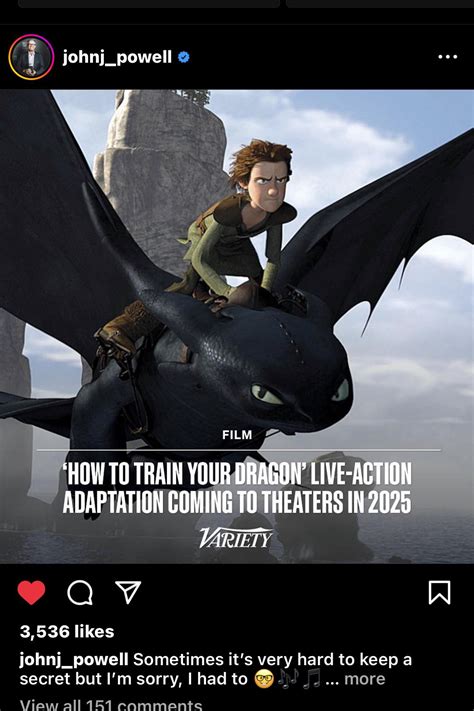 What Do You Think To Live Action Movie Of Httyd Surprisingly Been