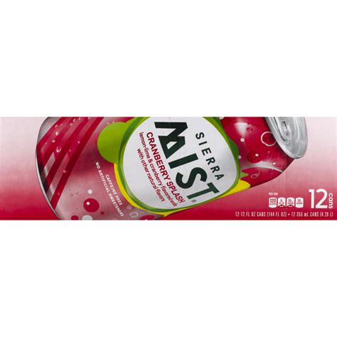 Sierra Mist Flavored Soda Cranberry Splash 12 Fl Oz Delivery Or