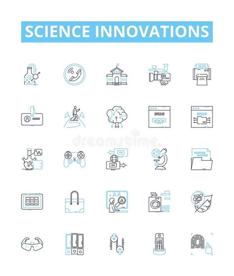 Science Innovations Vector Line Icons Set Innovations Science