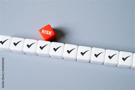 Close Up At The Red Cube To Identify Red Danger Risk Cube Among Other