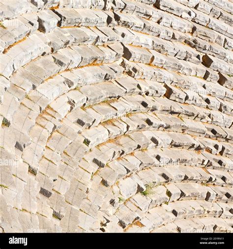 In Turkey Europe Myra The Old Theatre Abstract Texture Of Step And Gray