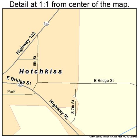 Hotchkiss Colorado Street Map 0837545