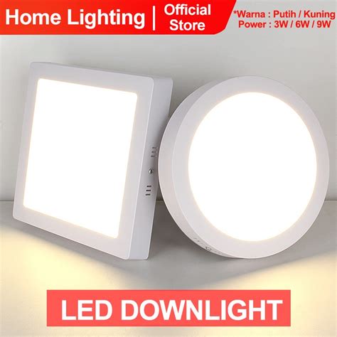 Jual Home Lighting Lampu Downlight Panel Light Panel Led 6w 12w Lampu Led Rata Plafon Inbow