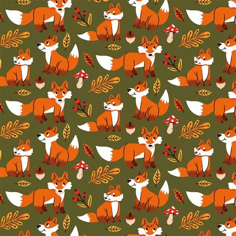 Free Vector Flat Pattern Design For Fall Season