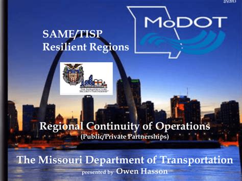 Regional Continuity Of Operations