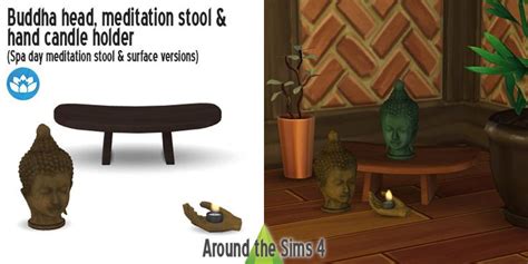 Buddha Head And Meditation Stool Around The Sims 4 Sims 4 Custom
