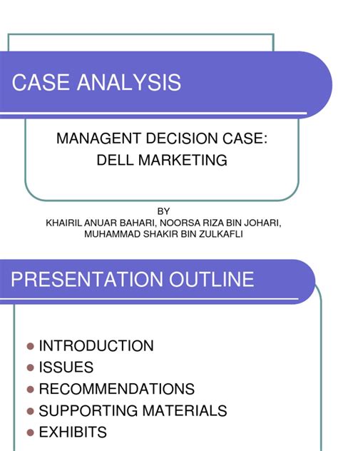Case Analysis Managent Decision Case Dell Marketing Pdf Dell