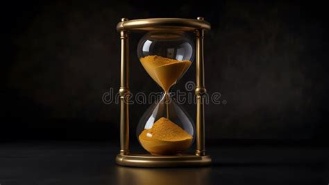Antique Hourglass Wooden Yellow Sand Timer Stock Illustration Illustration Of Timer Wooden