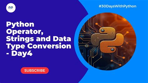Python Operator Strings And Data Type Conversion Day4 Youtube