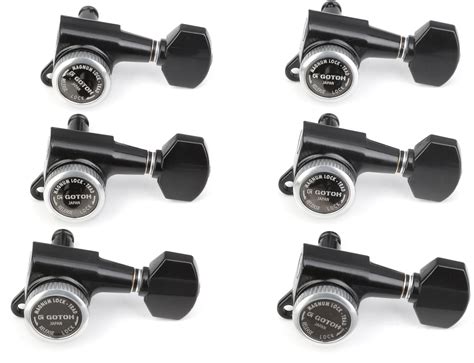 Gotoh Sg381 07 Mg T Locking Tuners 6 In Line Right Handed Black