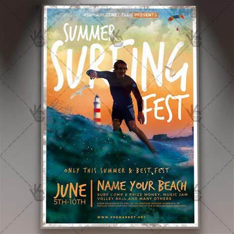 Download Surfing Flyer Psd Template Psdmarket