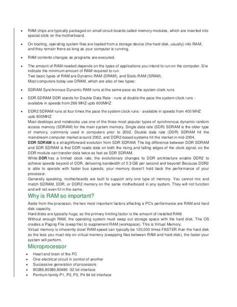 Basic Computer Hardware Terminology
