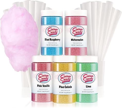 Cotton Candy Express Floss Sugar Variety Pack With 5 11oz