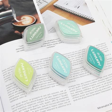 눈 크리에이티브 미니 다채로운 잉크 패드 플래너 스크랩북 실리콘 스탬프 인사말 카드 만들기 용품 Diy 1 개null Aliexpress