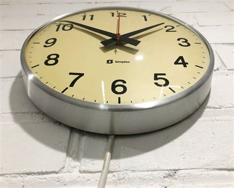 Vintage Simplex Electric Wall School Clock Adelaide Clocks