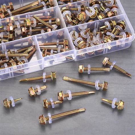 100 Tornillos Autorroscantes Con Arandela De Goma Tornillos