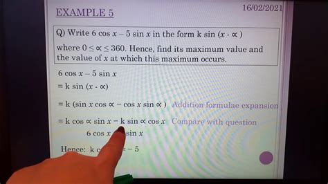 higher maths wave function maximum and minimum values youtube