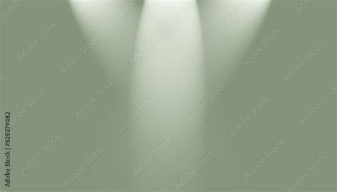Flat Spotlights Empty Scene Illuminated Design D Rendering Three Spotlights In A Night