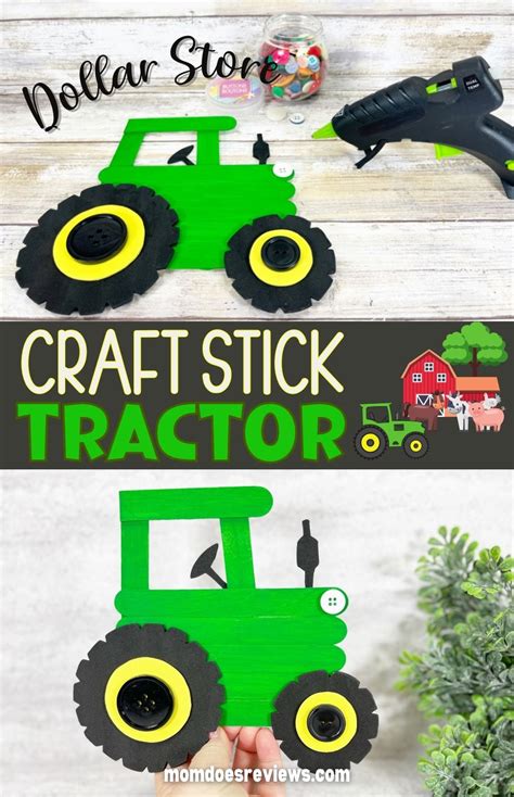Dollar Store Craft Stick Tractor Mom Does Reviews