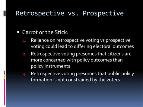 Ppt Election Models Retrospective Voting The Reasoning Voter