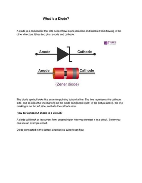 Understanding Diodes Function Connection And Applications In