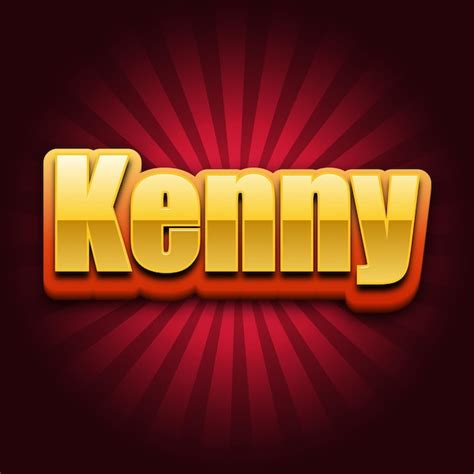 Premium Photo Kenny Text Effect Gold  Attractive Background Card Photo