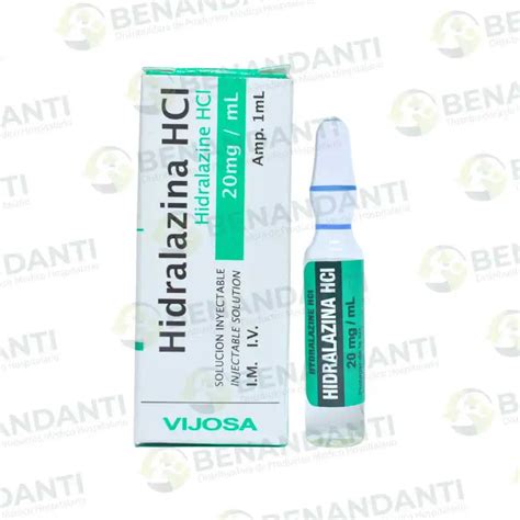 Hidralazina 20mg 1ml Amp Vijosa Benandanti