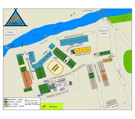 Camp Kernville In Kernville California Park Map