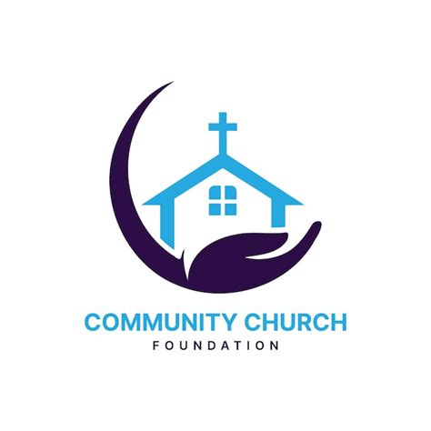 Premium Vector Community Church Logo Design Modern Minimal Religious Concept