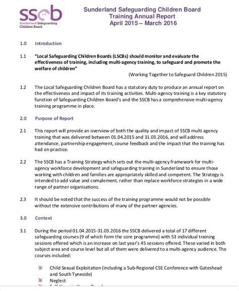 Free 36 Training Report Templates Free Sample Example Format Download