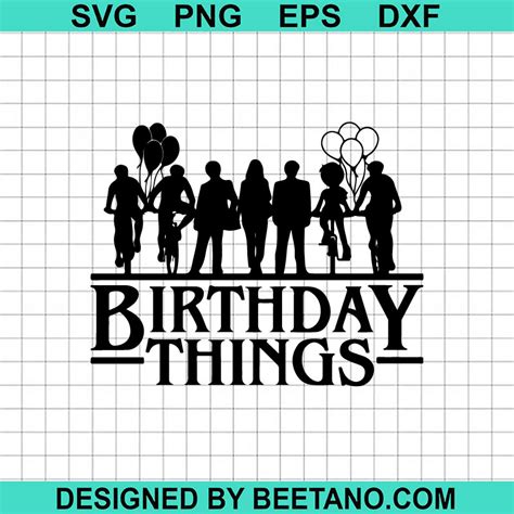 Stranger Things Birthday Svg Birthday Things Svg Hawkin Svg Birthday